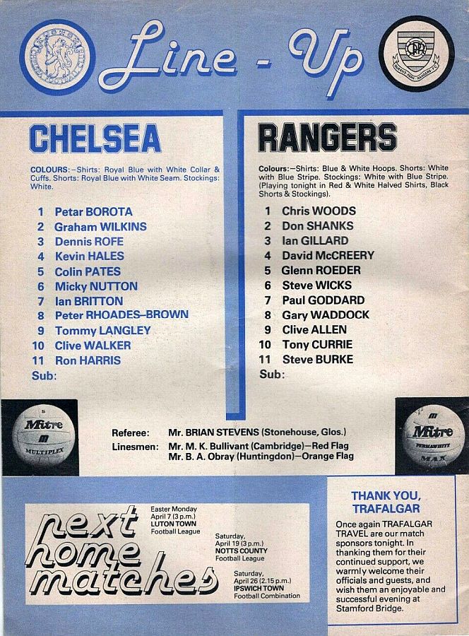Match Results for season 1979 - 1980