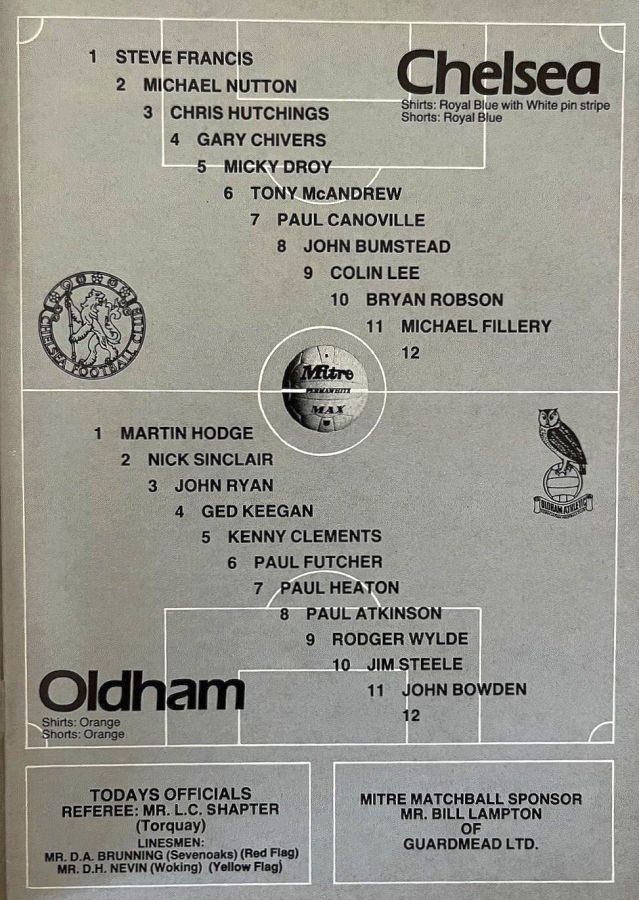 Match Results for season 1982 - 1983