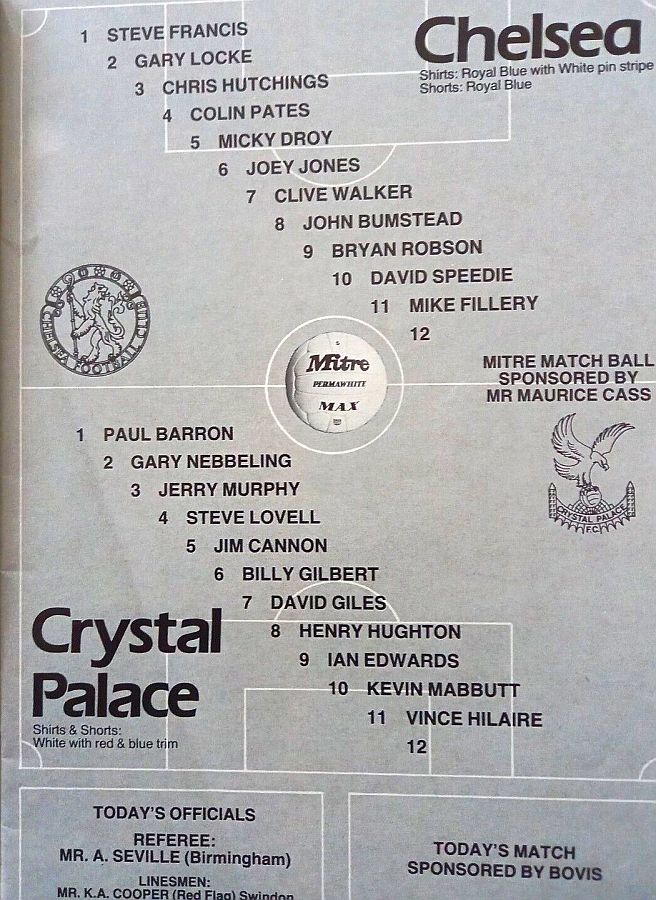 Match Results for season 1982 - 1983