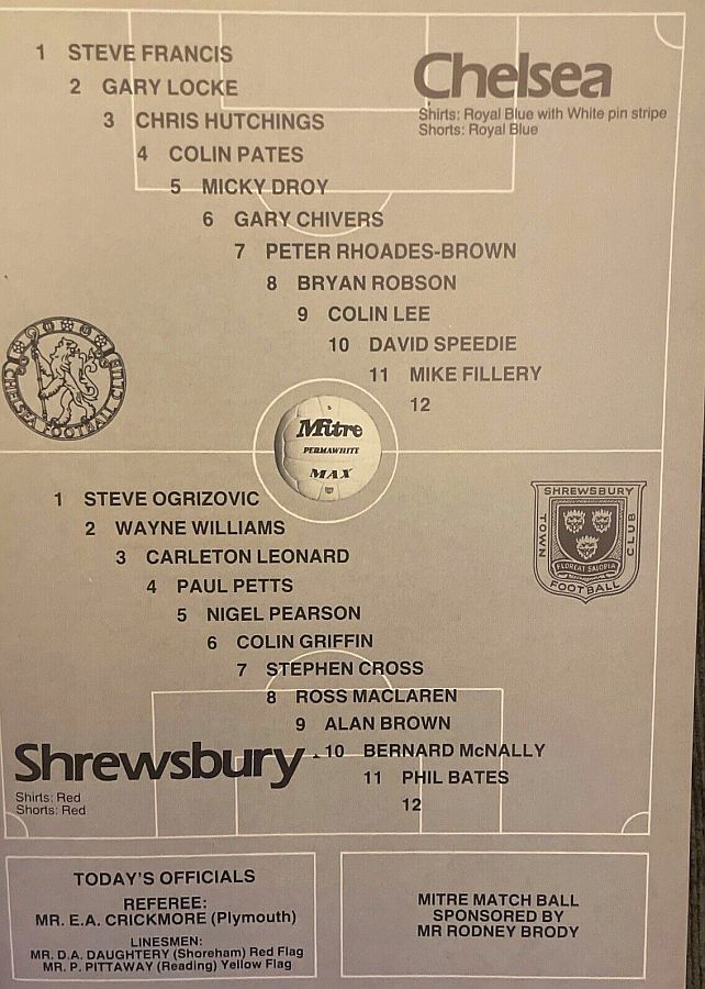 Match Results for season 1982 - 1983